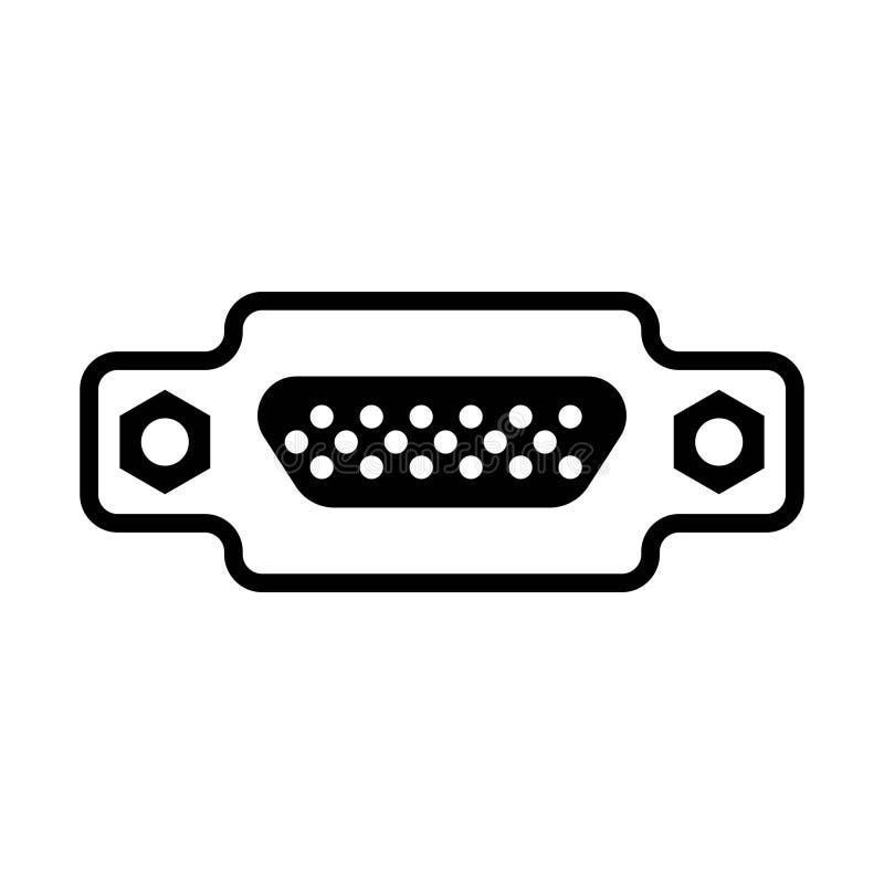 VGA Cable Icon. Vector Illustration Symbol Design Stock Vector ...