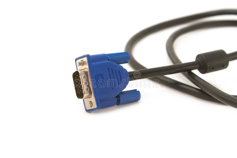 VGA cable ,isolated stock photo. Image of blue, industry - 35982840