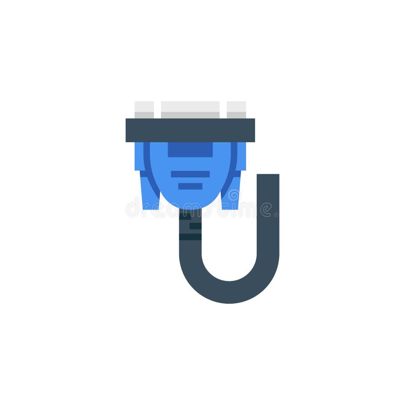 Vga Cable Vector Icon. Computer Component Icon Flat Style. Perfect Use ...