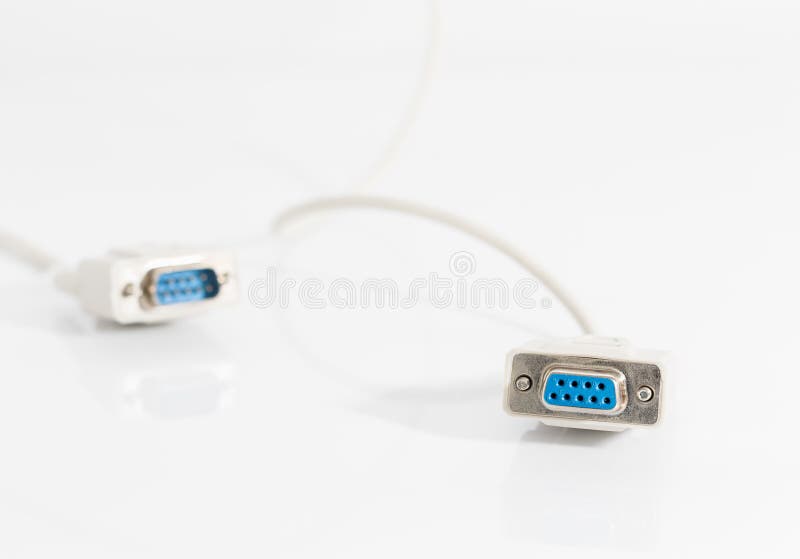 VGA Cables Connector with White Cord Stock Photo - Image of broadband ...