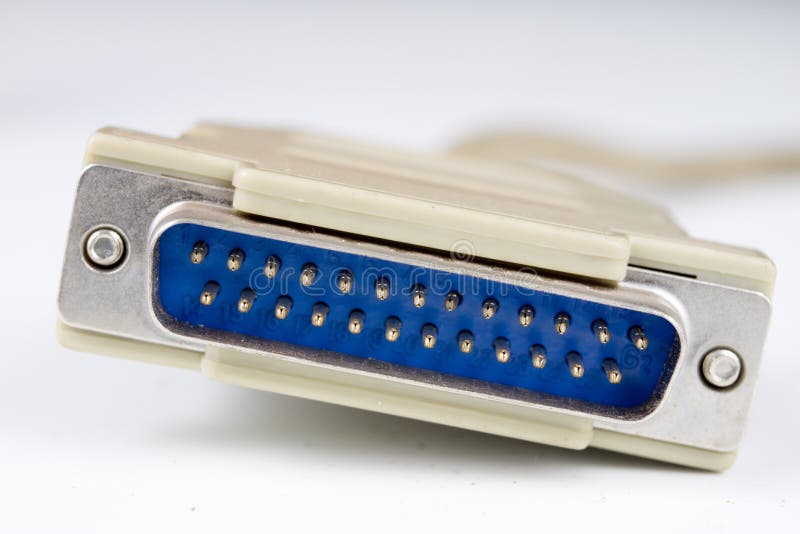 Old Computer Cables Used To Connect Peripheral Devices. Plugs and ...