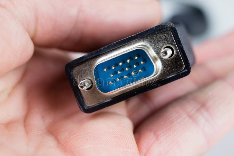 Old Computer Cables Used To Connect Peripheral Devices. Plugs and ...