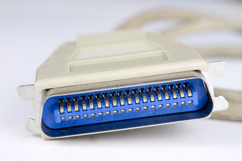 Old Computer Cables Used To Connect Peripheral Devices. Plugs and ...