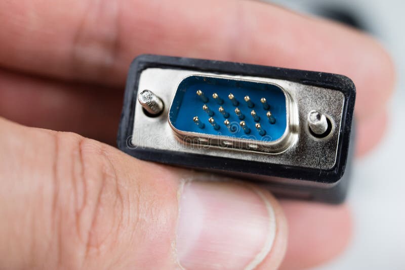 Old Computer Cables Used To Connect Peripheral Devices. Plugs and ...