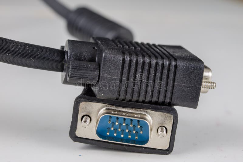 Old Computer Cables Used To Connect Peripheral Devices. Plugs and ...