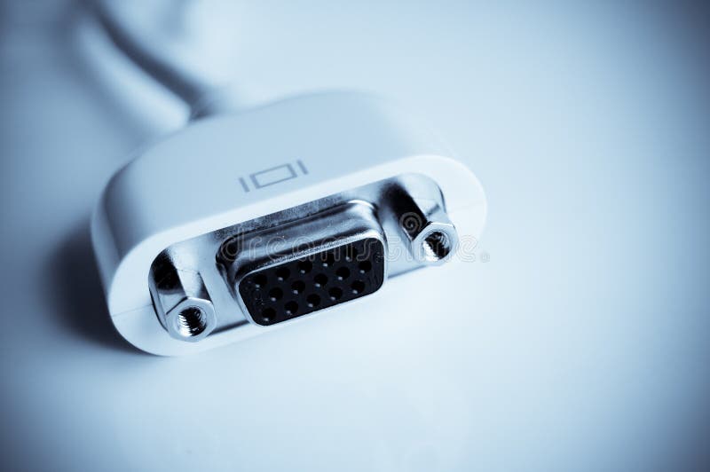 VGA Monitor Cable Connector Stock Image - Image of resolution, blue ...