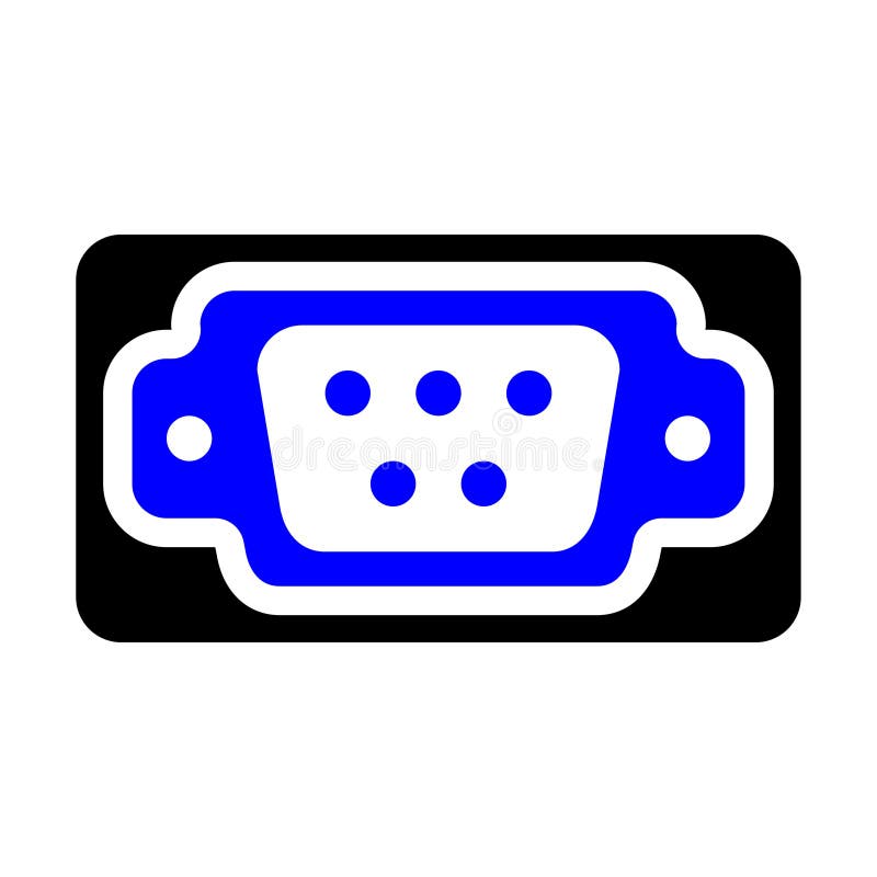 VGA Port Icon stock vector. Illustration of device, icon - 366374101