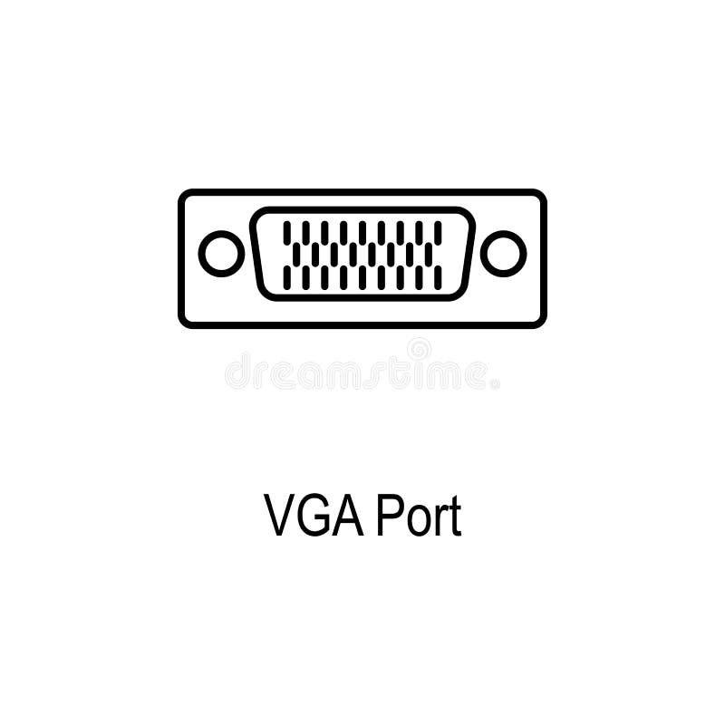 VGA Port Icon. Element of Computer Part for Mobile Concept and Web Apps ...
