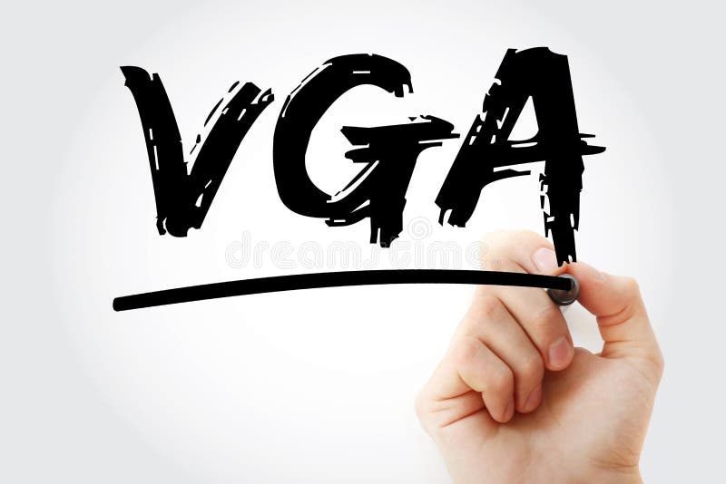 VGA - Video Graphic Array Acronym Stock Image - Image of equipment ...