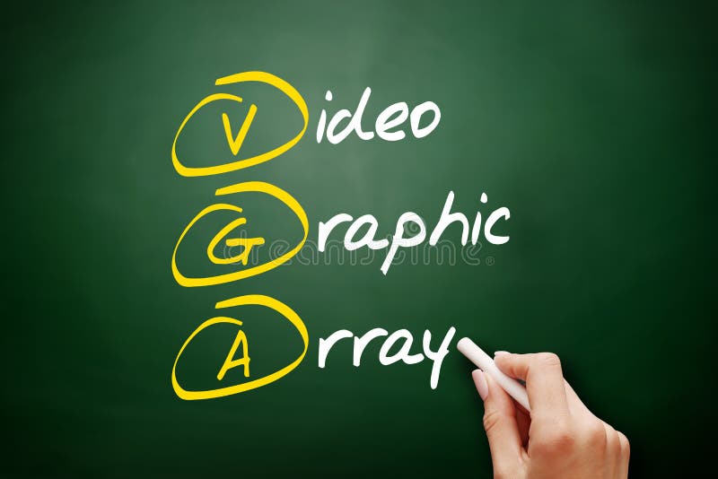 VGA - Video Graphic Array Acronym Stock Image - Image of input, fast ...