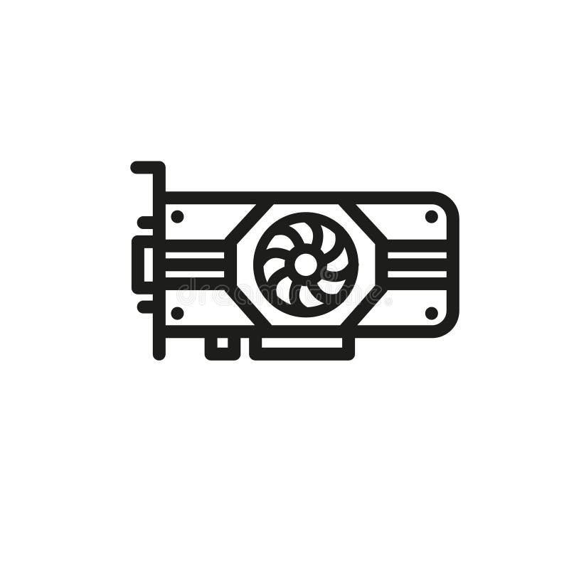 VGA . Video Graphics Array . Vga Card Icon Stock Vector - Illustration ...