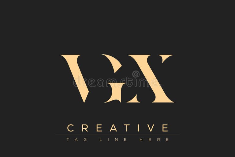 VGX Abstract Letter Logo Design Stock Vector - Illustration of sign ...