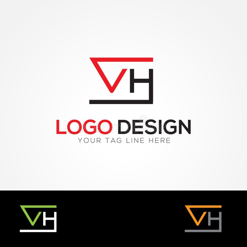 Vh Letter Logo stock vector. Illustration of logo, business - 143181629