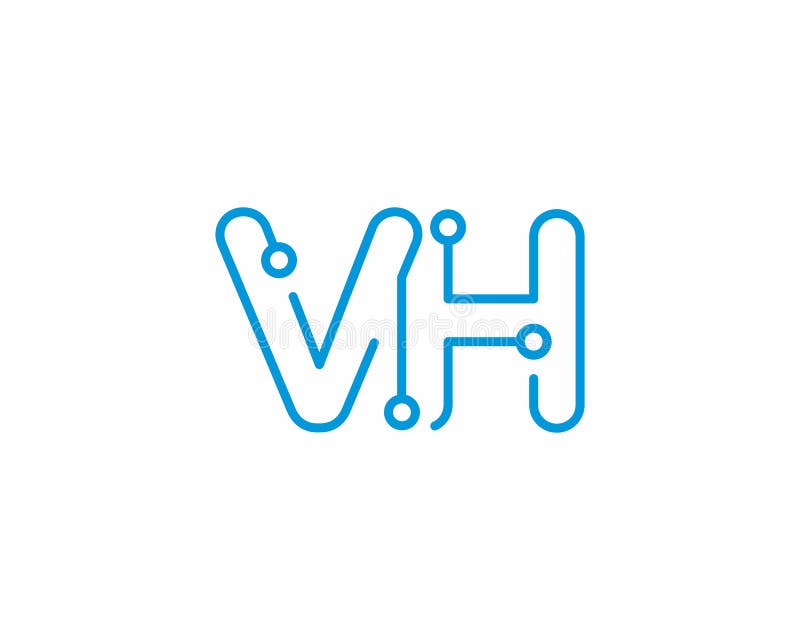 VH Letters, Electronic Circuit, Technology Logo Design Vector 001 Stock ...