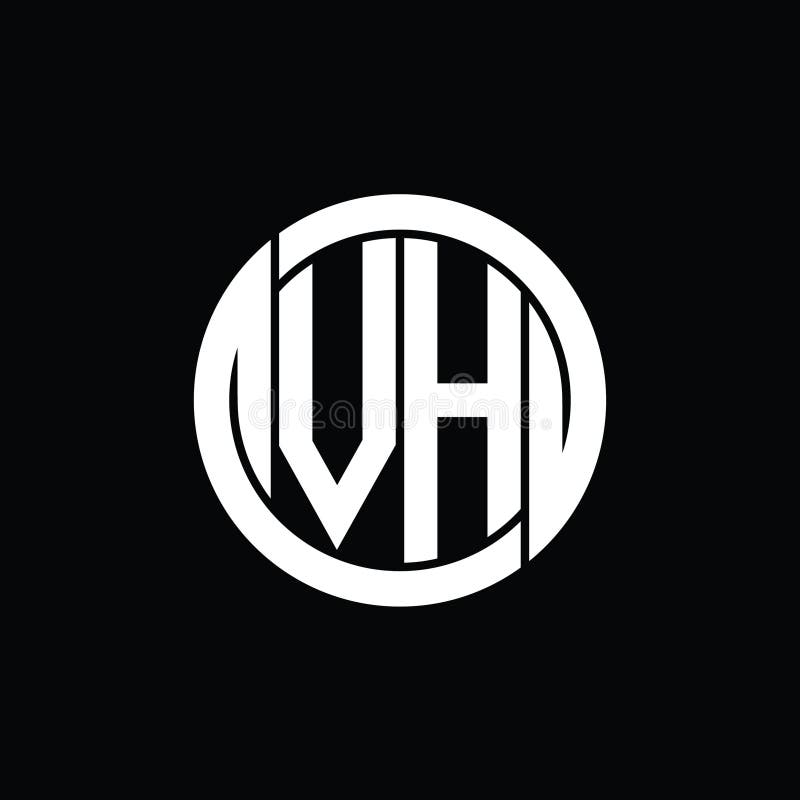 VH Logo Monogram Shield Inside Circle Shape Vector Images Design ...