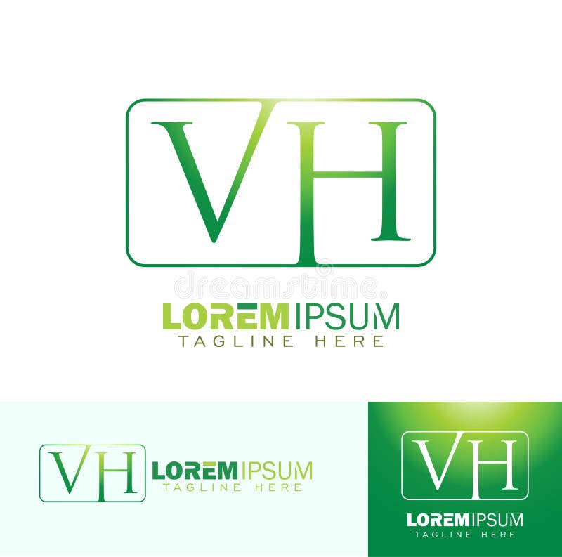 VH Monogram Initial Logo Sign Stock Vector - Illustration of brand ...