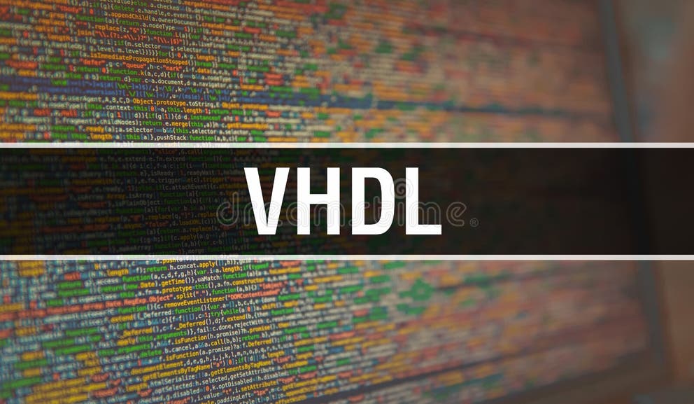 VHDL Met Binary Code Digital Technology Achtergrond Abstract Achtergrond Met Programmacode En ...