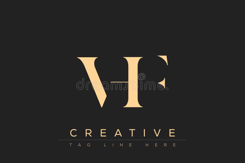 VHF Abstract Letter Logo Design Stock Vector - Illustration of ...