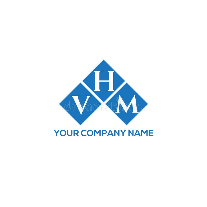 VHM Letter Logo Design on WHITE Background. VHM Creative Initials ...