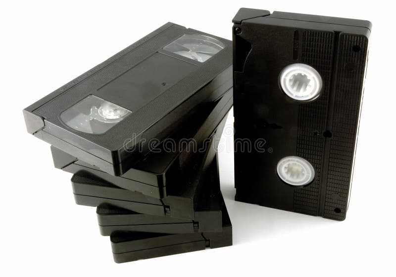 Stack of VHS Cassetes stock photo. Image of television - 45225298