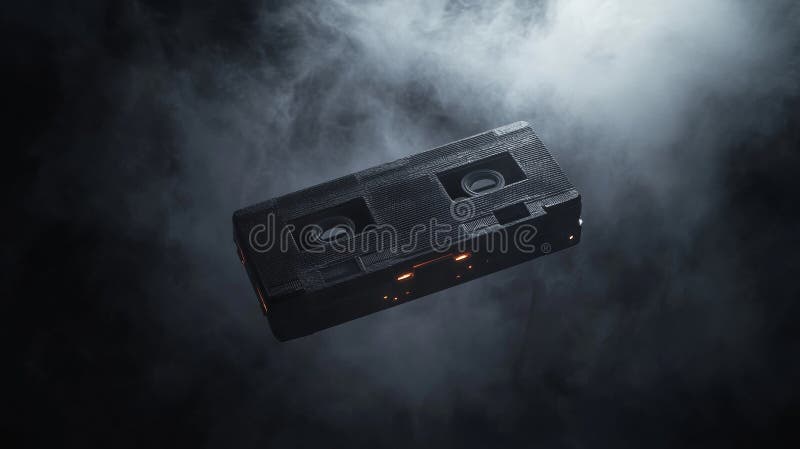 VHS Cassette Floating in Misty Dark Atmosphere, Retro Technology ...