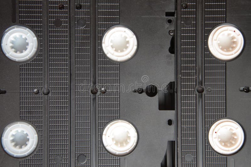 VHS Cassettes on a Wooden Table Stock Photo - Image of magnetic ...