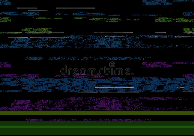 VHS Effect, Glitch Vector Background, Abstract Digital Pixel Noisy ...