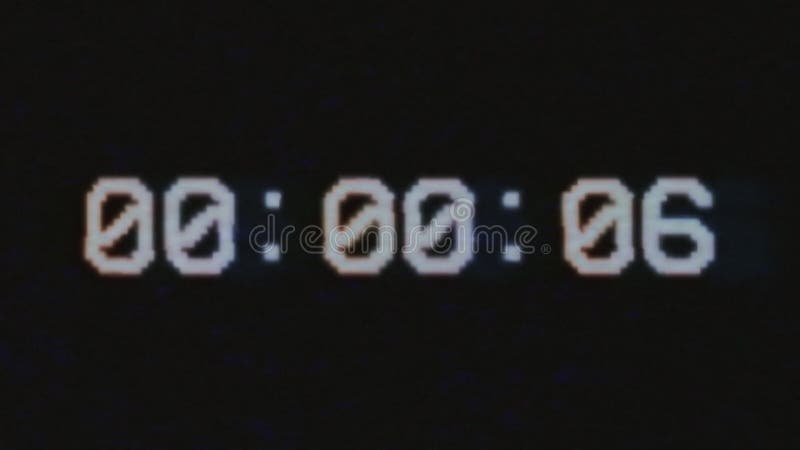 VHS Effect on Old Black Screen with Timecode. VHS Effect, Noise and ...