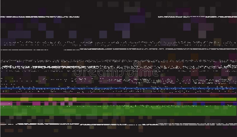 VHS Effect. Vector Background of Old TV Screen with Glitch Texture ...