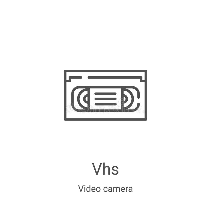 Vhs Icon Vector from Video Camera Collection. Thin Line Vhs Outline ...