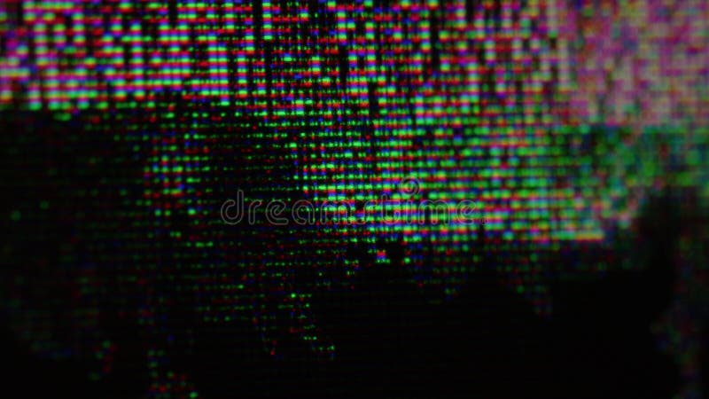 VHS Noise Broken Texture Screen Black Ink Flow Stock Footage - Video of ...