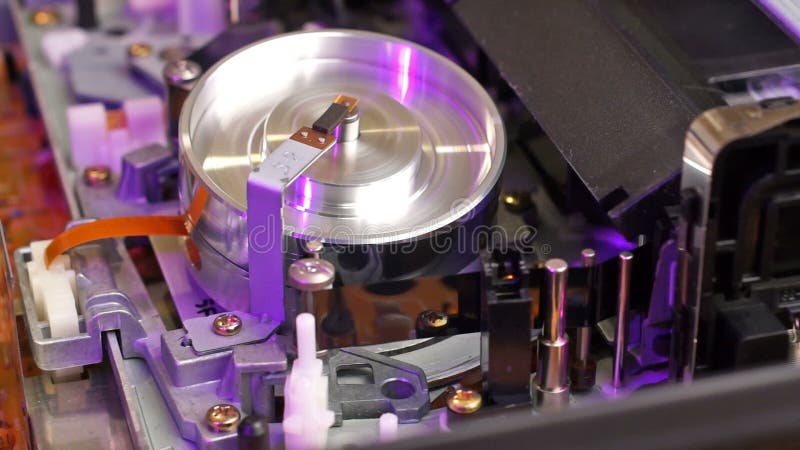 VHS Recorder Tape Transport Mechanism Stock Footage - Video of ...