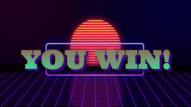 VHS Retro Animation with the Appearing Neon Rectangle and the Text You ...