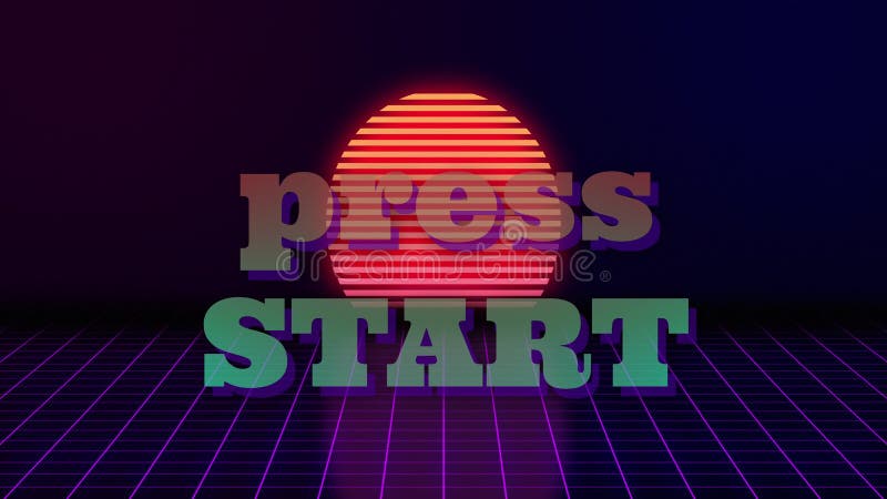 Animation of Press Start with Waves on Pink Background Stock Video ...