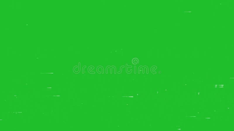 VHS Static Overlay Green Screen. TV Signal Glitch Error and Pixel ...
