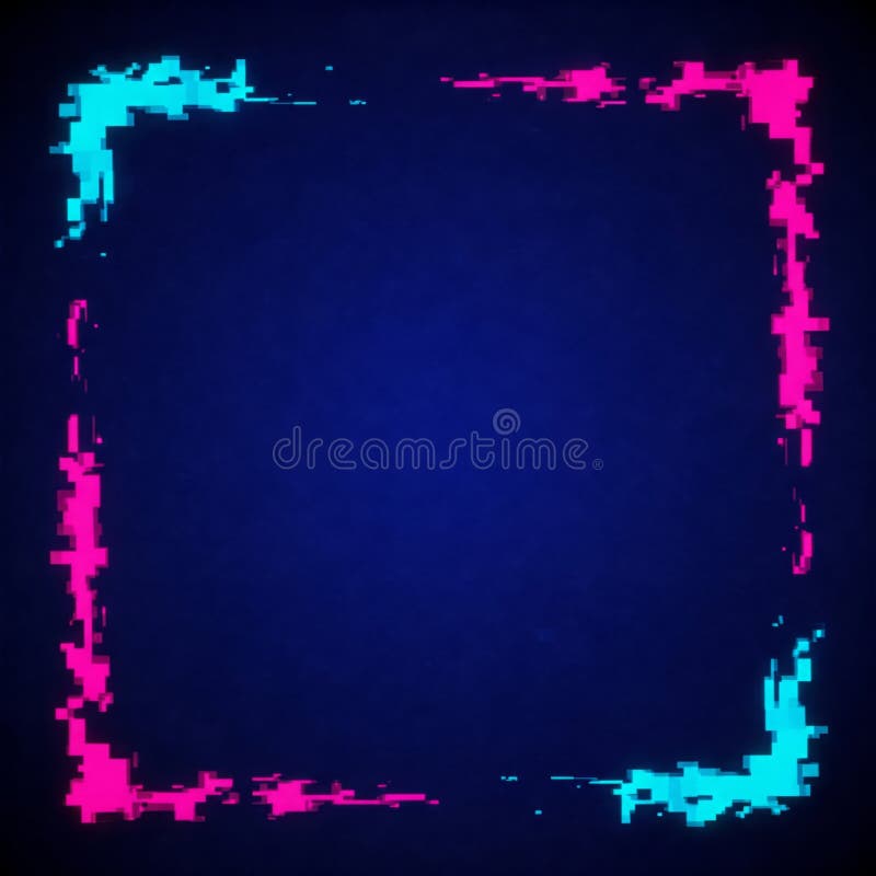 Distorted Digital Frame stock illustration. Illustration of static ...