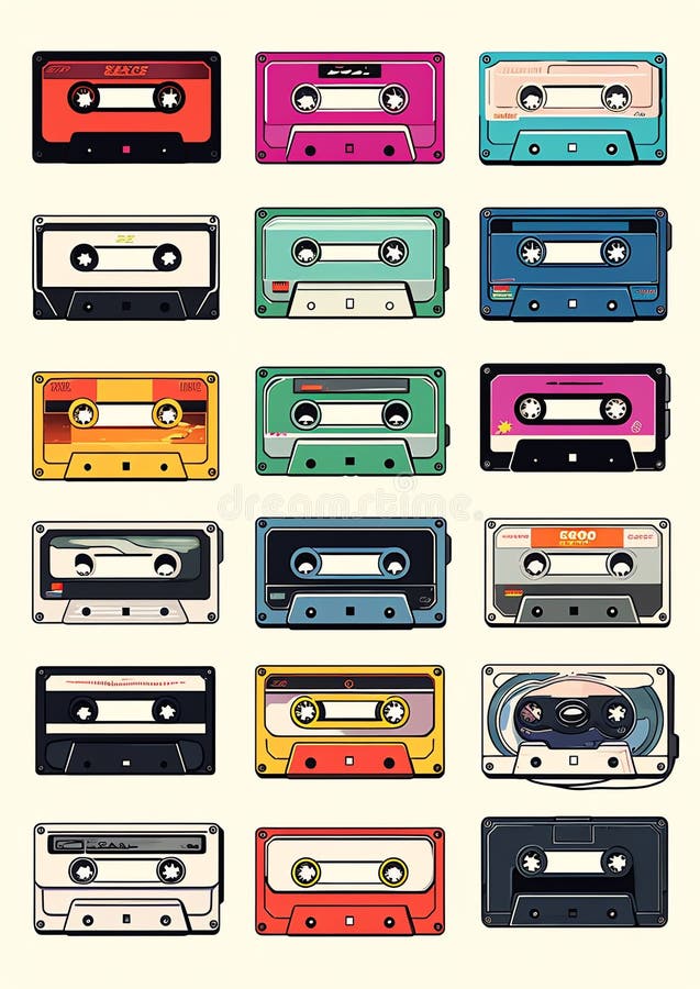 VHS Tape Border 90s Retro Nostalgic Frame Stock Illustration ...