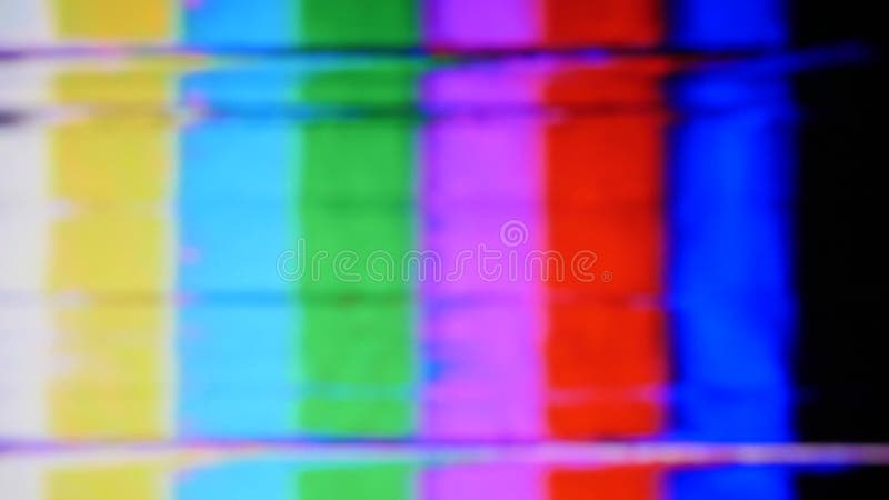 VHS Tape Color Bars Test Pattern Damage. Stock Video - Video of ...