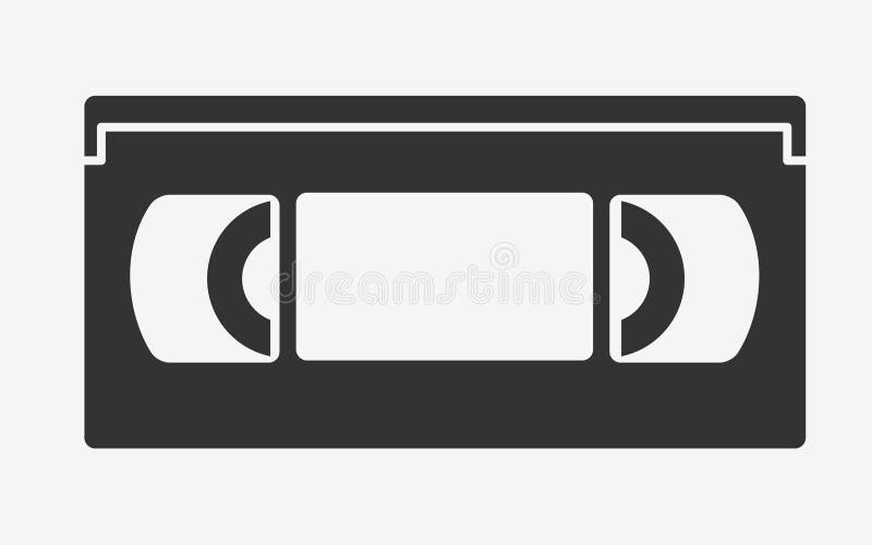 VHS tape Flat Icon stock illustration. Illustration of plastic - 76686801