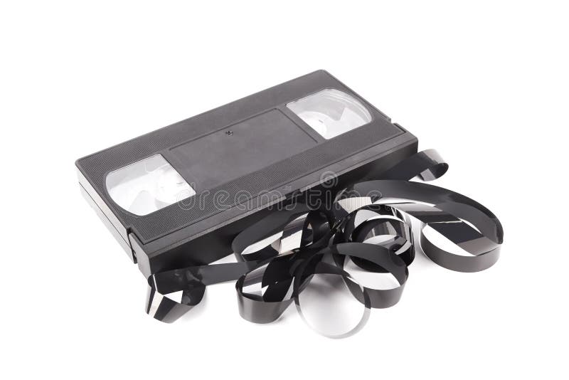 VHS Tape unwound - full stock image. Image of unwound, mess - 49727