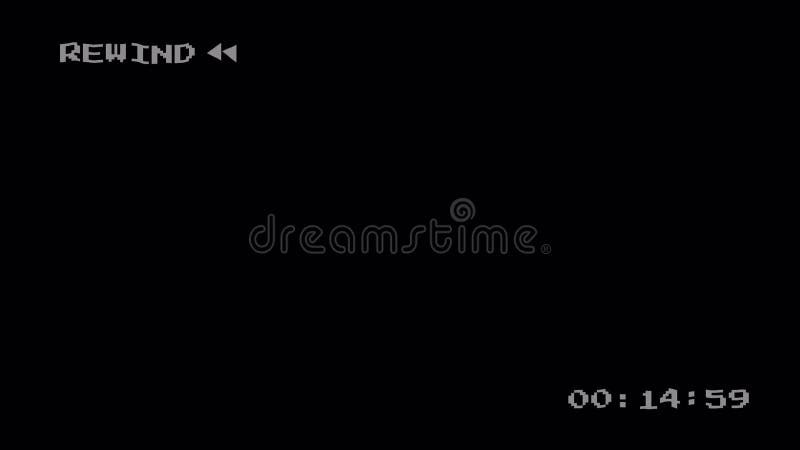 VHS Tape Rewind Screen Overlay with 30 Second Timer Stock Video - Video ...