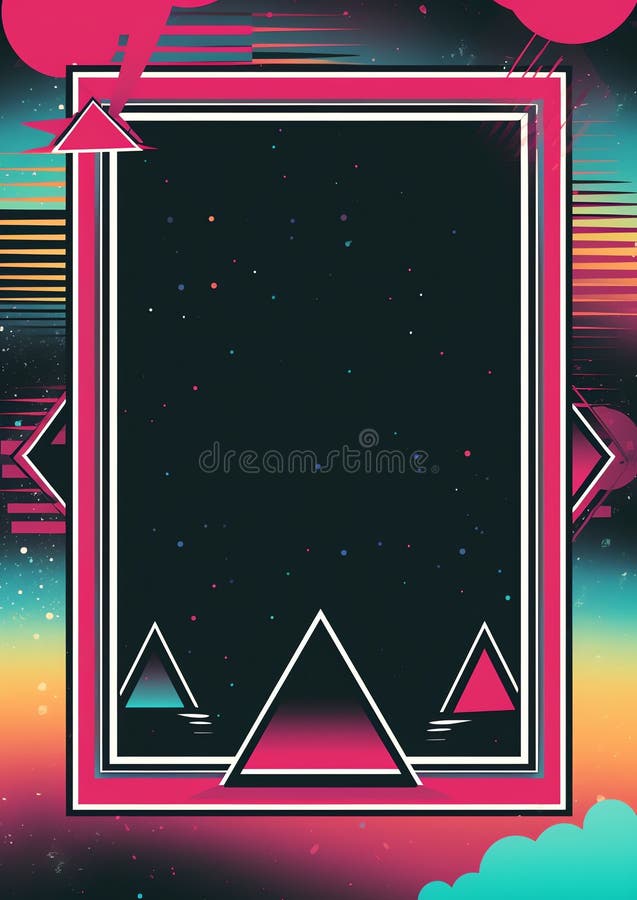 VHS Tape Style Frame 80s Retro Nostalgic Stock Illustration ...