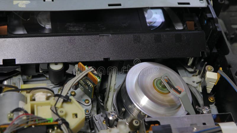 VHS Video Tape Player Inside Stock Video - Video of engineering ...