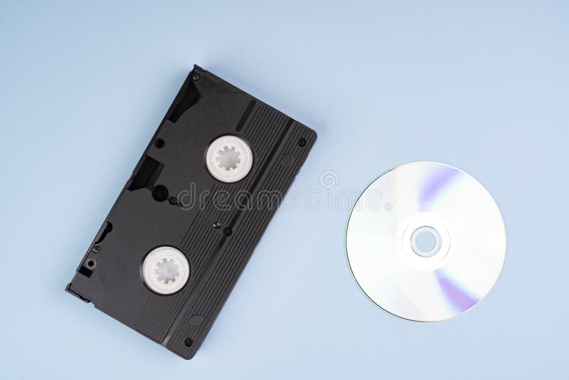VHS videotape and CD stock photo. Image of aged, modern - 255193468