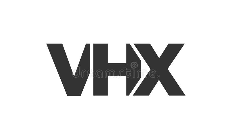 VHX Logo Design Template with Strong and Modern Bold Text. Initial ...