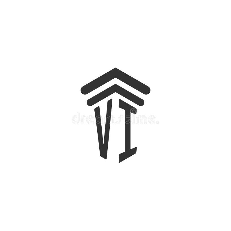 VI Initial for Law Firm Logo Design Stock Vector - Illustration of ...