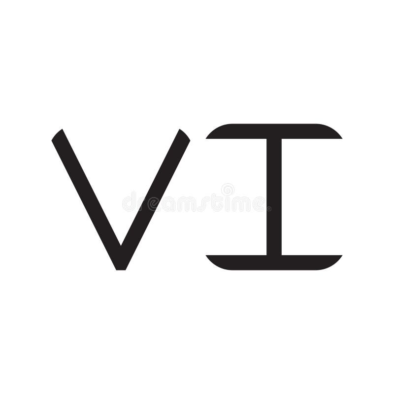 Vi Initial Letter Vector Logo Icon Stock Vector - Illustration of ...