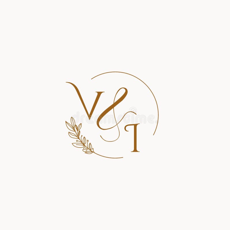 VI Initial Wedding Monogram Logo Stock Illustration - Illustration of ...