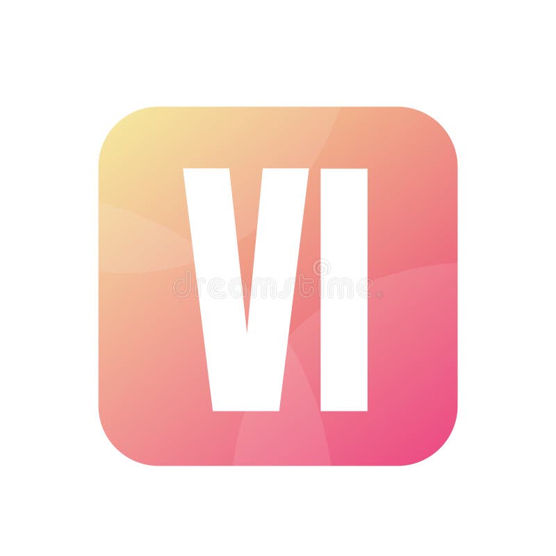 VI Letter Logo Design with Simple Style Stock Vector - Illustration of ...