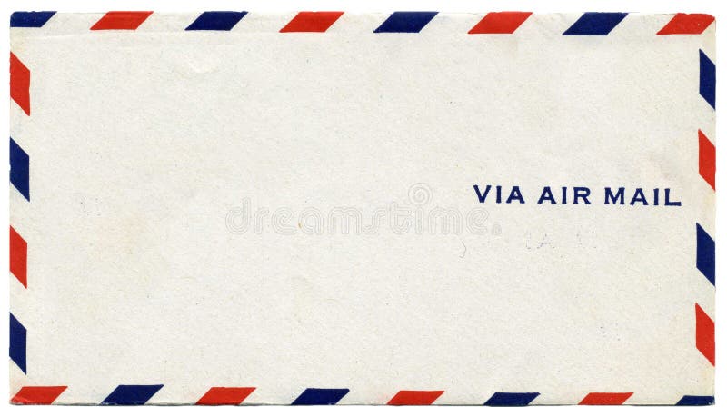 Via Airmail Envelope stock image. Image of antique, post - 72323941